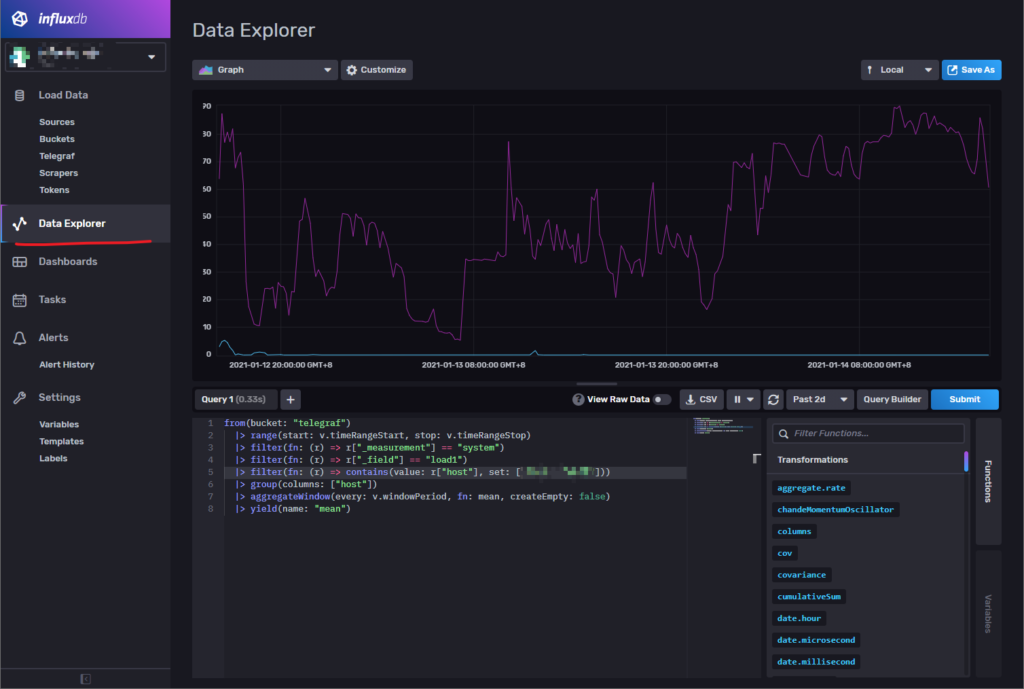 Flux Language Tutorial with Grafana | Drown in Codes
